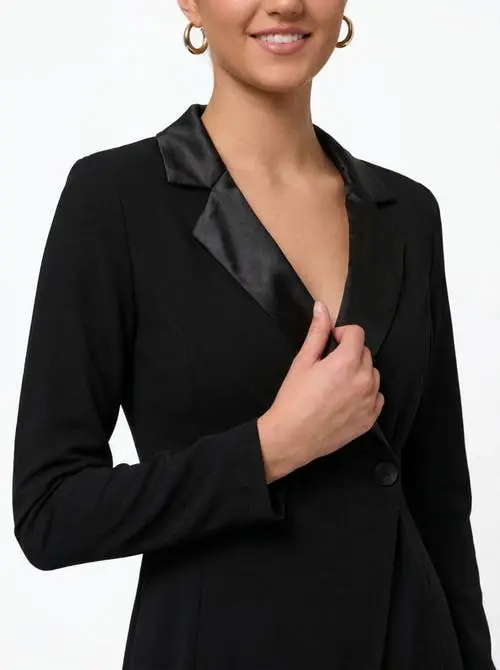 Rachel Rachel Roy Griffith Long Sleeve Tuxedo Gown