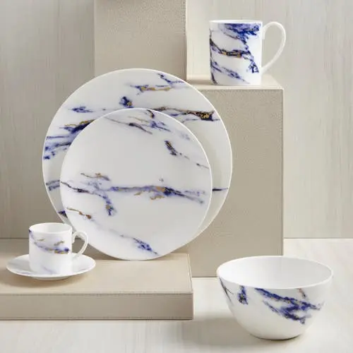 Prouna Marble Azure Tea Cup & Saucer