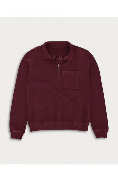 FORTELA Woven Zip-up Sweatshirt - Wine