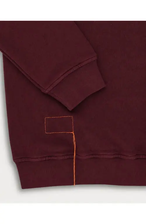 FORTELA Woven Zip-up Sweatshirt - Wine