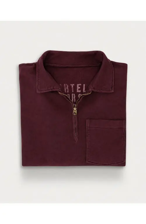 FORTELA Woven Zip-up Sweatshirt - Wine