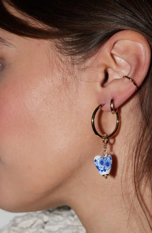 NICKEL & SUEDE Halo Hoop Earrings