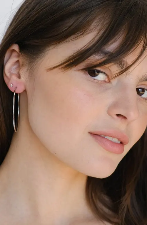 NICKEL & SUEDE Halo Hoop Earrings