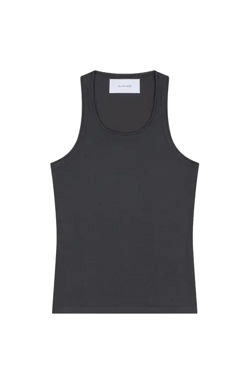 ALL MY LOVE Wool Blend Tank Top - Charcoal