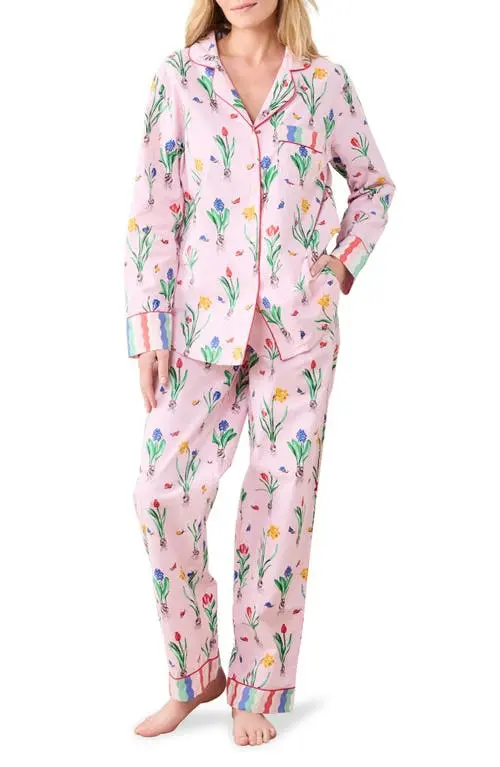 PRINTFRESH Long Sleeve Organic Cotton Pajamas Set - Blush