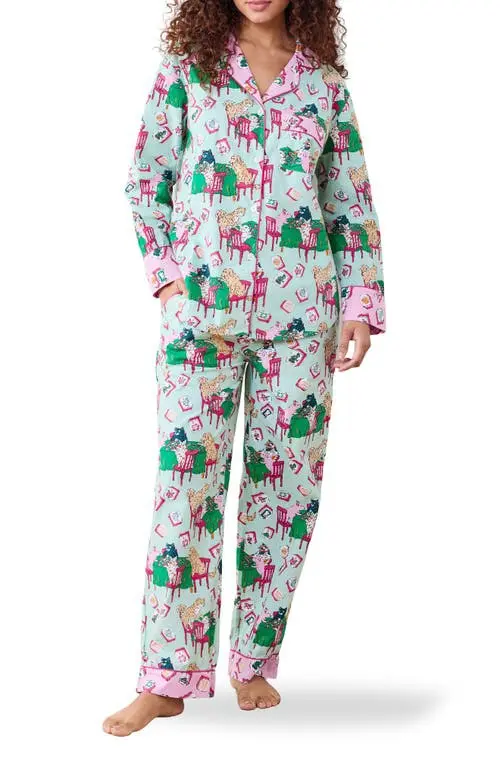 PRINTFRESH Long Sleeve Organic Cotton Pajamas Set - Pale Jade
