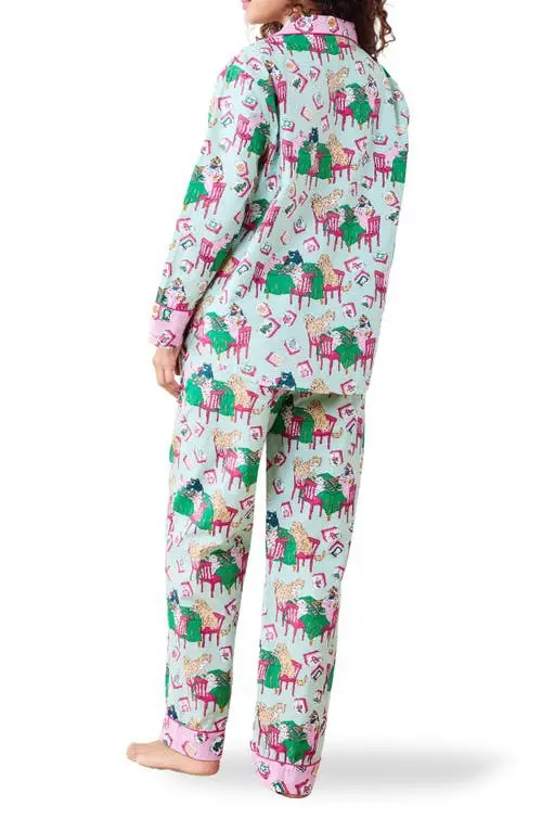 PRINTFRESH Long Sleeve Organic Cotton Pajamas Set - Pale Jade