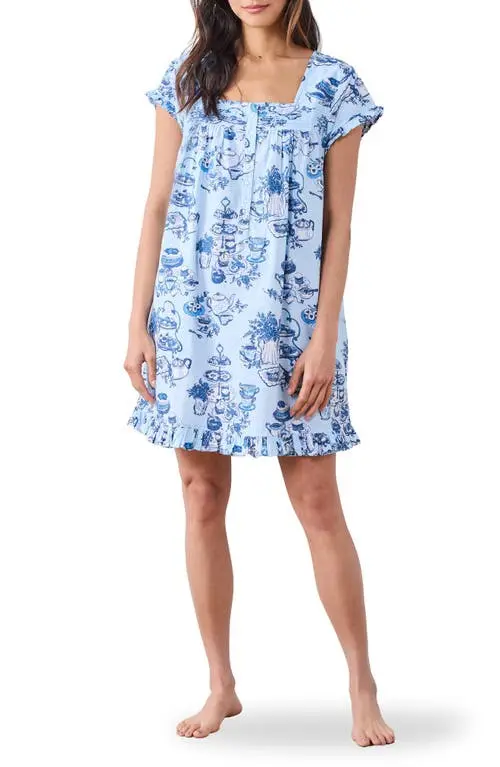 PRINTFRESH Organic Cotton Nightgown - Notting Hill Blue