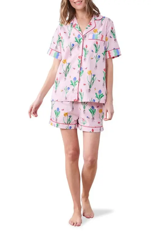 PRINTFRESH Short Organic Cotton Pajamas Set - Blush