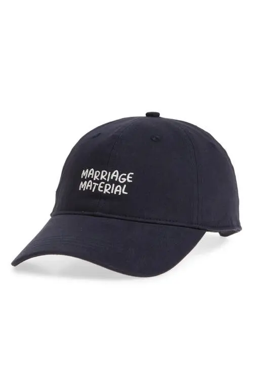 FRASIER STERLING Marriage Material Cotton Canvas Baseball Cap - Navy