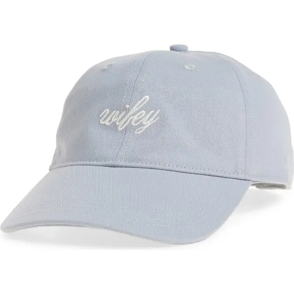 FRASIER STERLING Wifey Cotton Canvas Baseball Cap - Blue
