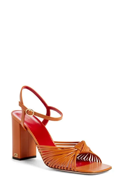 Valentino Garavani Annet Block Heel Sandal - Brown