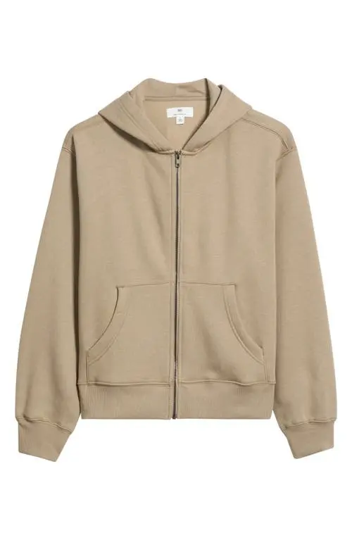 Bp. Fleece Zip-up Hoodie - Tan Teak