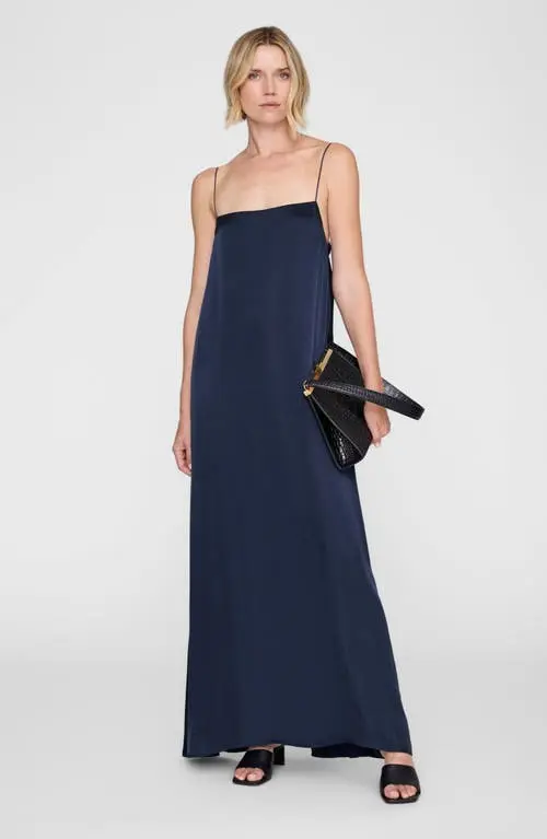 ANINE BING Mae Maxi Dress - Navy