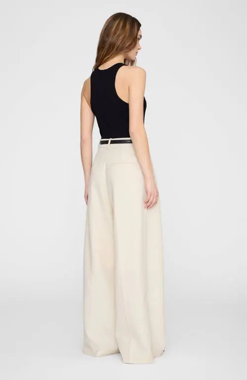 ANINE BING Cole Ribbed Tank Top - Black