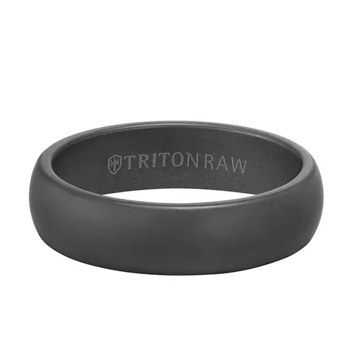TRITON 6mm Tungsten Ring With Dome Profile And Rolled Edge