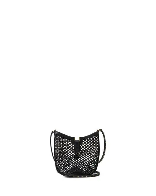 LANVIN Catch Small Bucket Bag In Mesh - Black