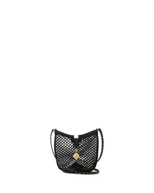 LANVIN Catch Small Bucket Bag In Mesh - Black