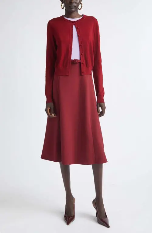 Carolina Herrera Silk And Cotton Cardigan - Rioja
