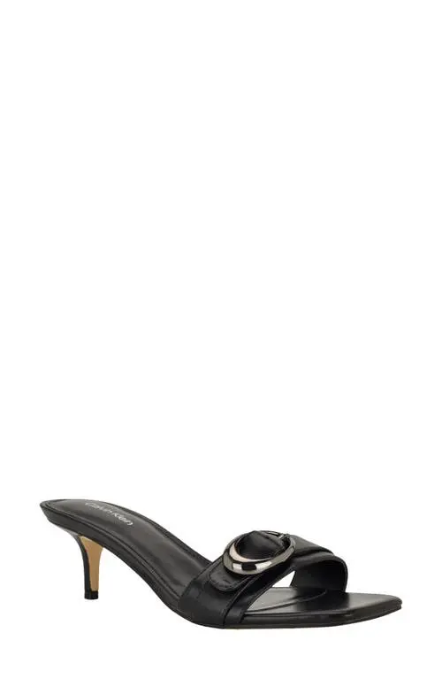 Calvin Klein Neveena Kitten Heel Sandal - Black