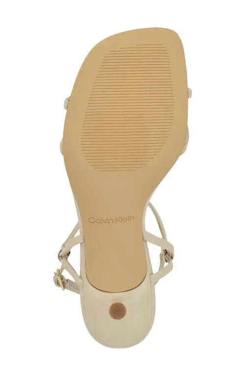 Calvin Klein Rivine Ankle Strap Sandal - Ivory