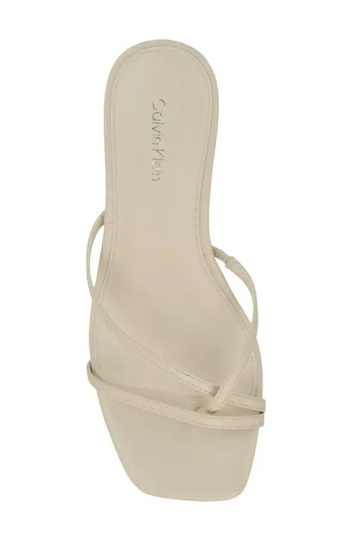 Calvin Klein Axella Toe Loop Sandal - Ivory
