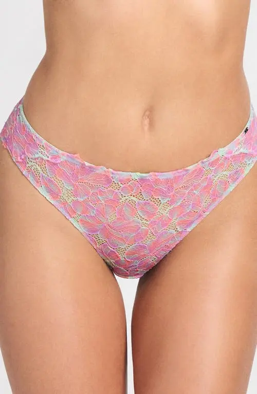 SAVAGE X FENTY Sun Tide Floral Lace Cheeky Briefs - Shy Green