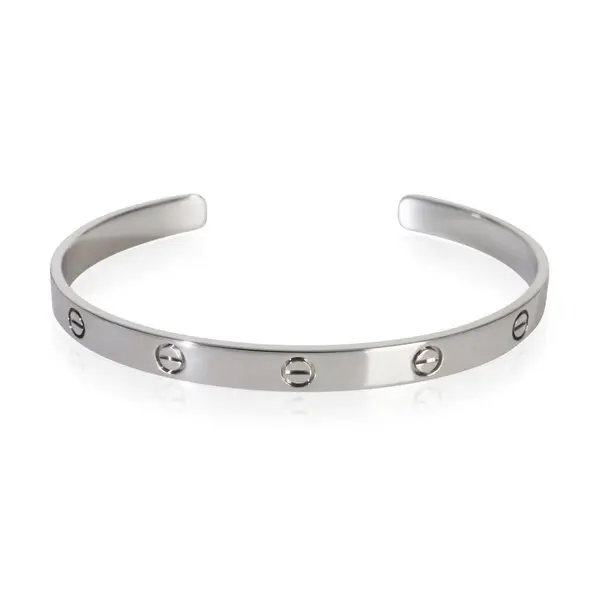 CARTIER 18k White Gold Love Cuff Bracelet - White_gold