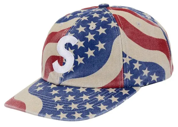 Supreme Pigment Coated S Logo 6-panel Cap - Flag