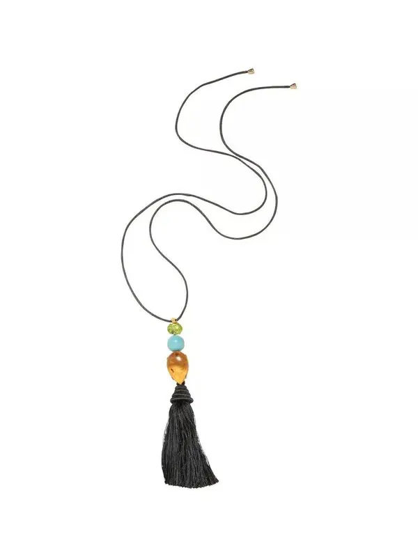 JENNIFER BEHR Izzie Tassel Necklace - Black