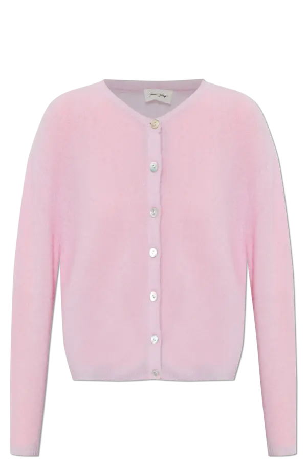 American Vintage Crew Neck Cardigan - Pink
