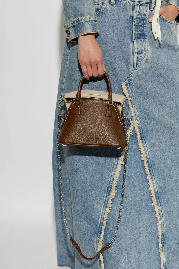 MAISON MARGIELA 5ac Classique Micro Handbag - Brown