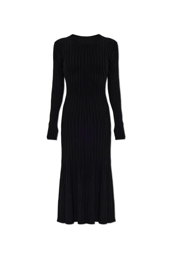 AMI Paris Long-sleeved Midi Dress - Black