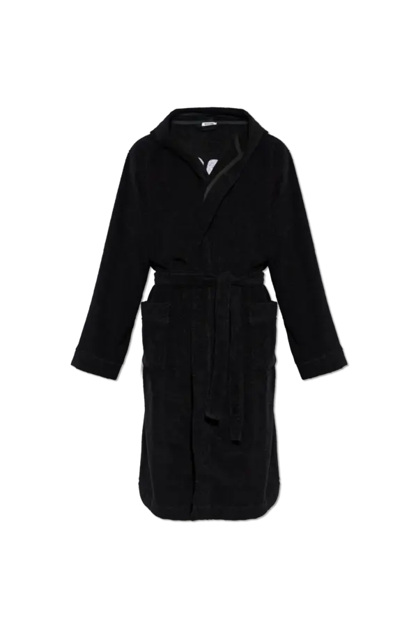 Moschino Bathrobe With Hood - Black