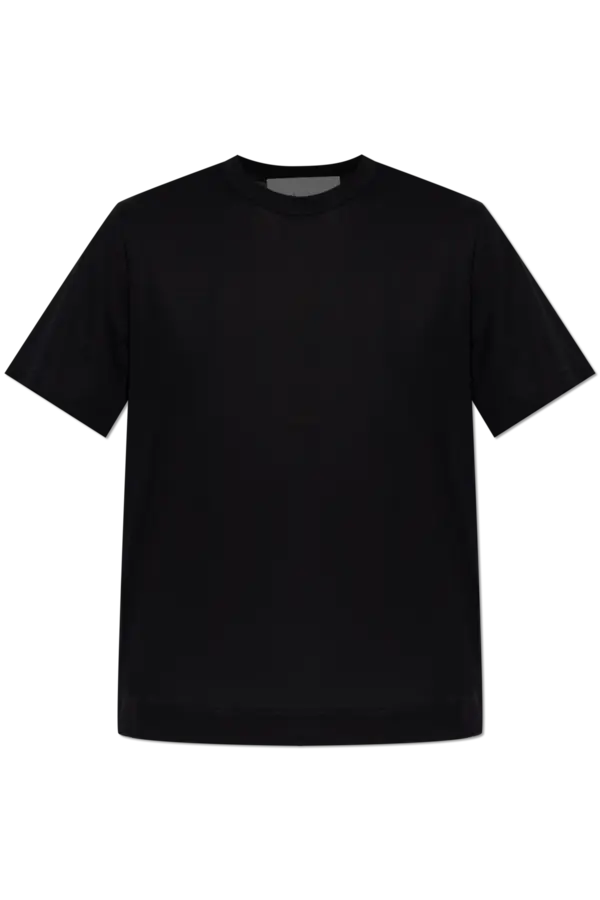 AMI Paris T-shirt With Embroidered Logo - Black