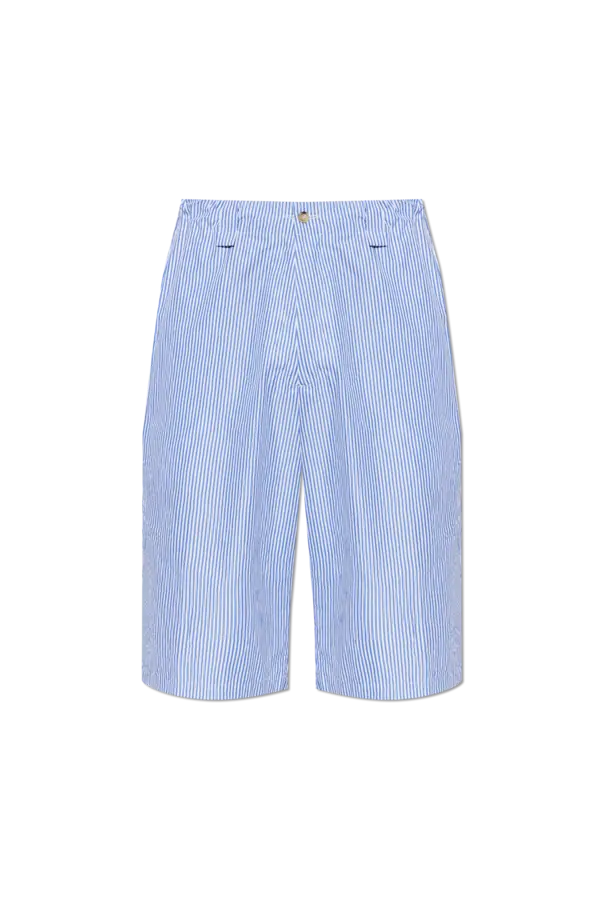 WILLY CHAVARRIA Striped Cotton Shorts