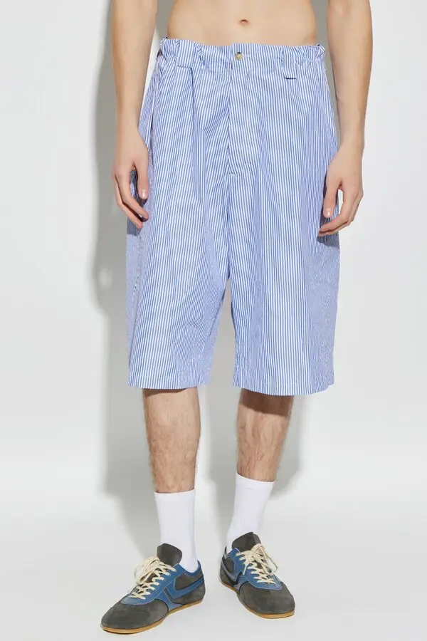 WILLY CHAVARRIA Striped Cotton Shorts