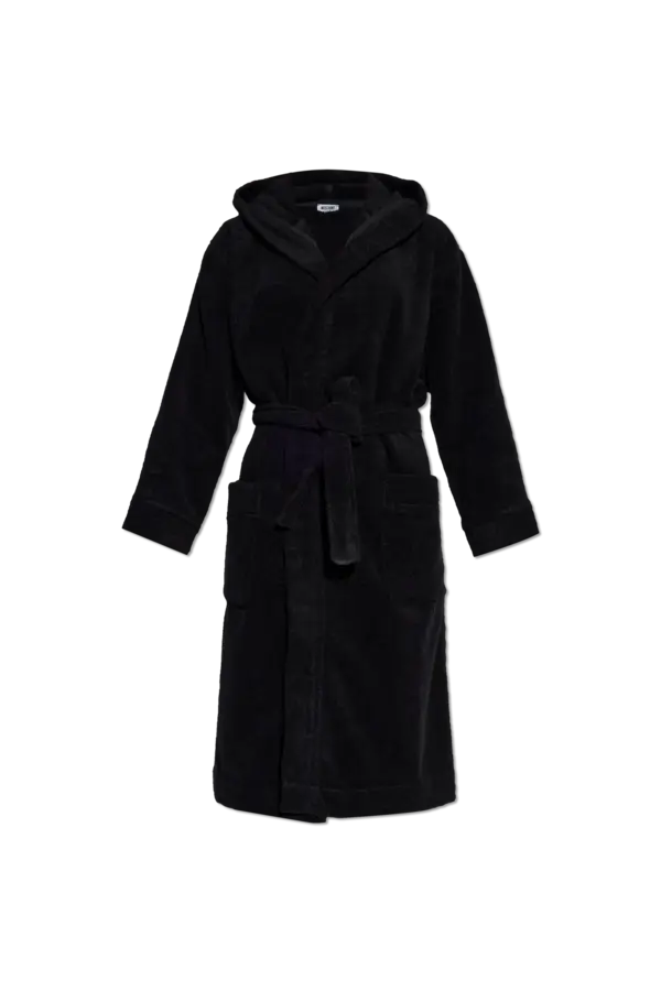 Moschino Bathrobe With Hood - Black
