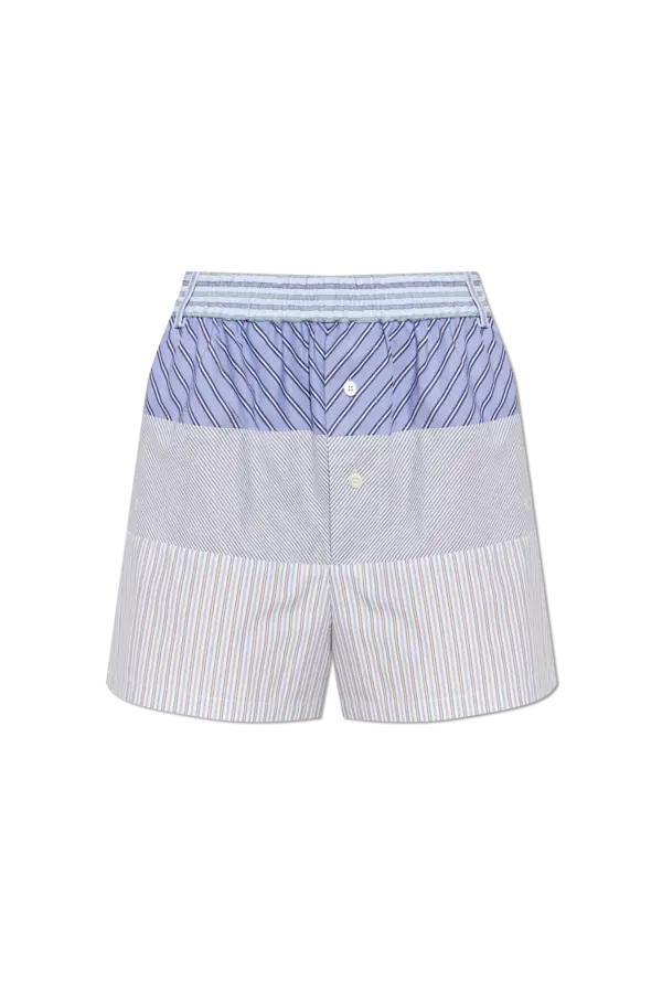 Moschino Patterned Straight Leg Shorts - Blue