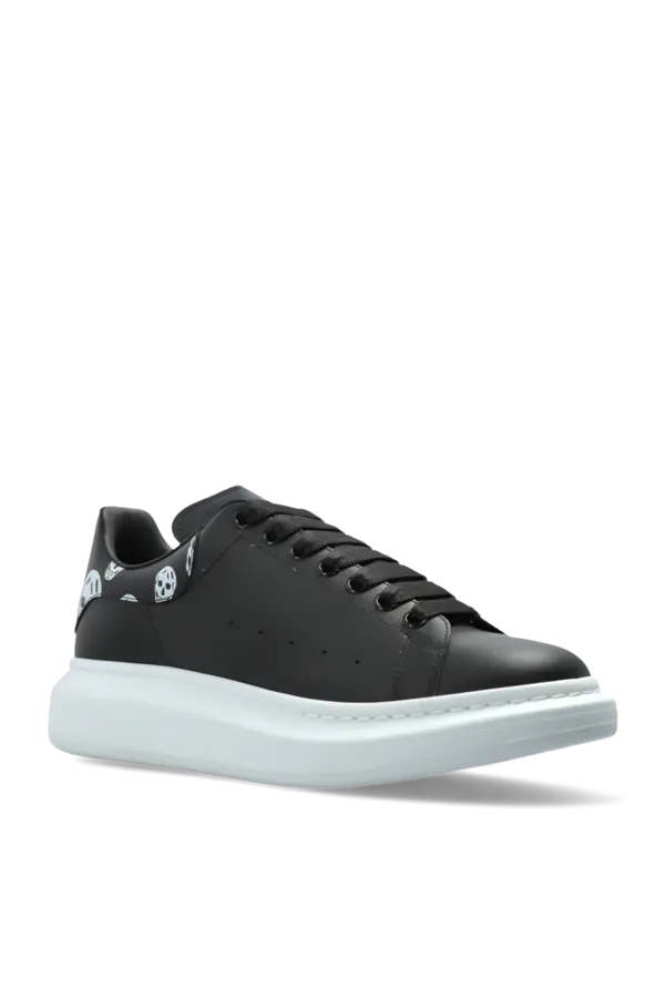 Alexander McQueen Leather Sneakers With Logo - Black