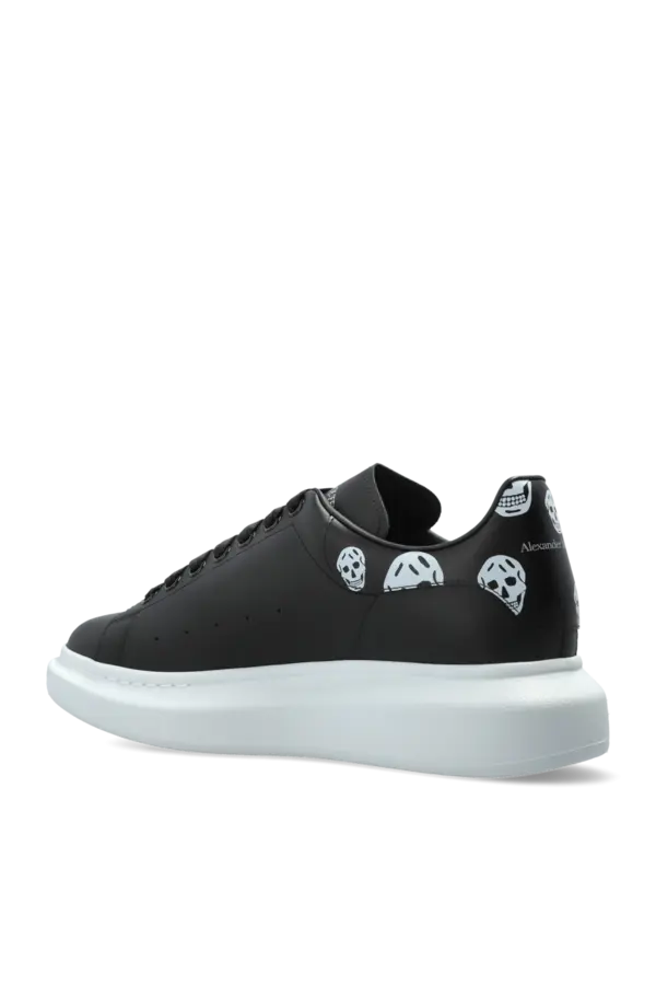 Alexander McQueen Leather Sneakers With Logo - Black