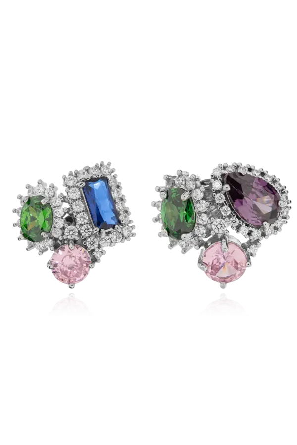 MAISON MARGIELA Earrings With Cubic Zirconia - Multicolour