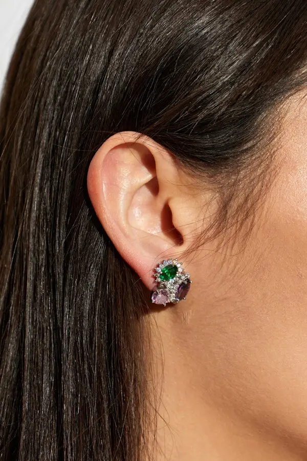 MAISON MARGIELA Earrings With Cubic Zirconia - Multicolour