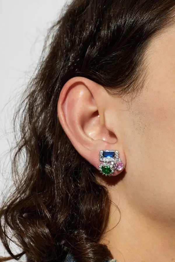MAISON MARGIELA Earrings With Cubic Zirconia - Multicolour