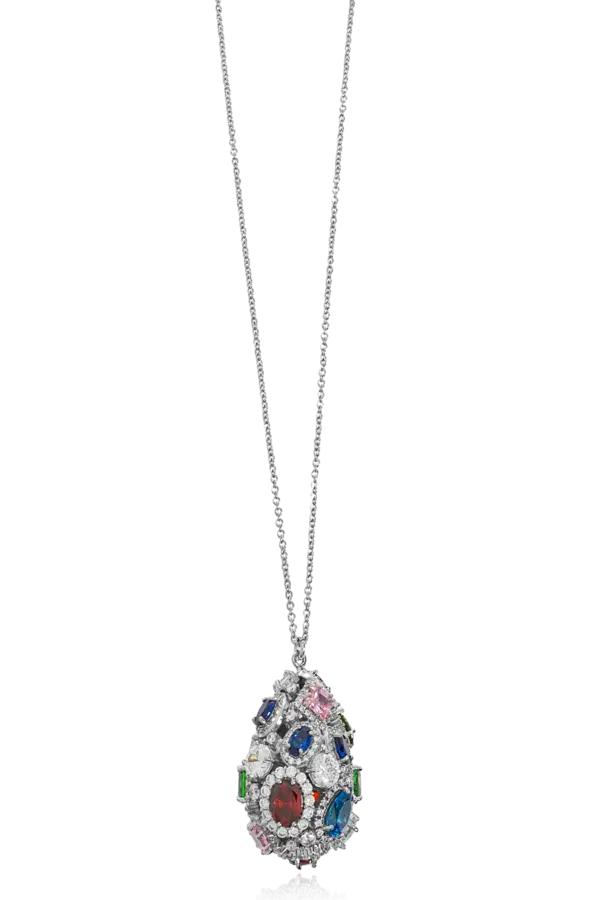 MAISON MARGIELA Necklace With Cubic Zirconia Pendant - Multicolour