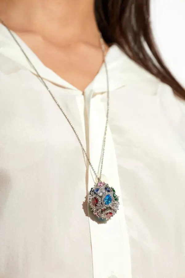 MAISON MARGIELA Necklace With Cubic Zirconia Pendant