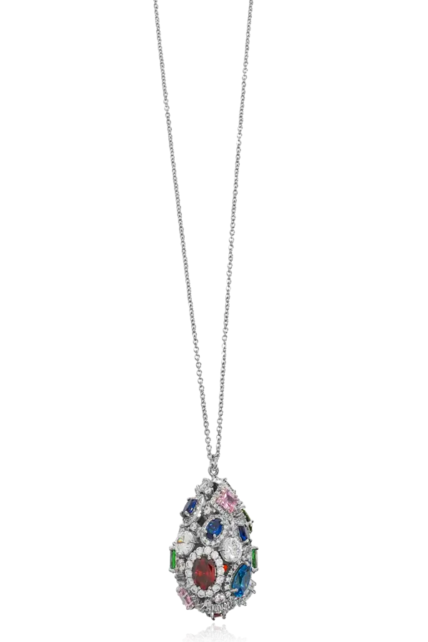 MAISON MARGIELA Necklace With Cubic Zirconia Pendant - Multicolour