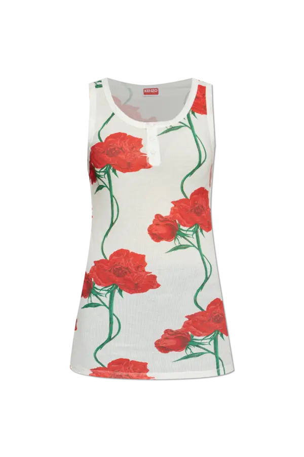 Kenzo Floral Motif Top - White