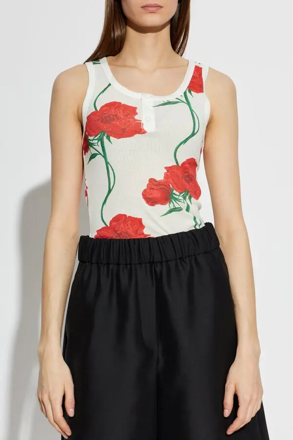 Kenzo Floral Motif Top - White