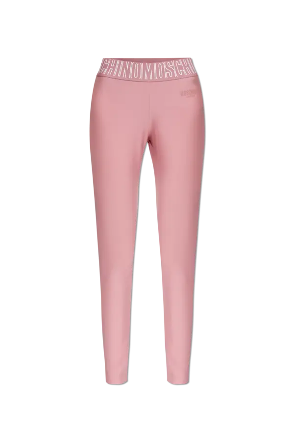 Moschino Leggings With Logo - Pink
